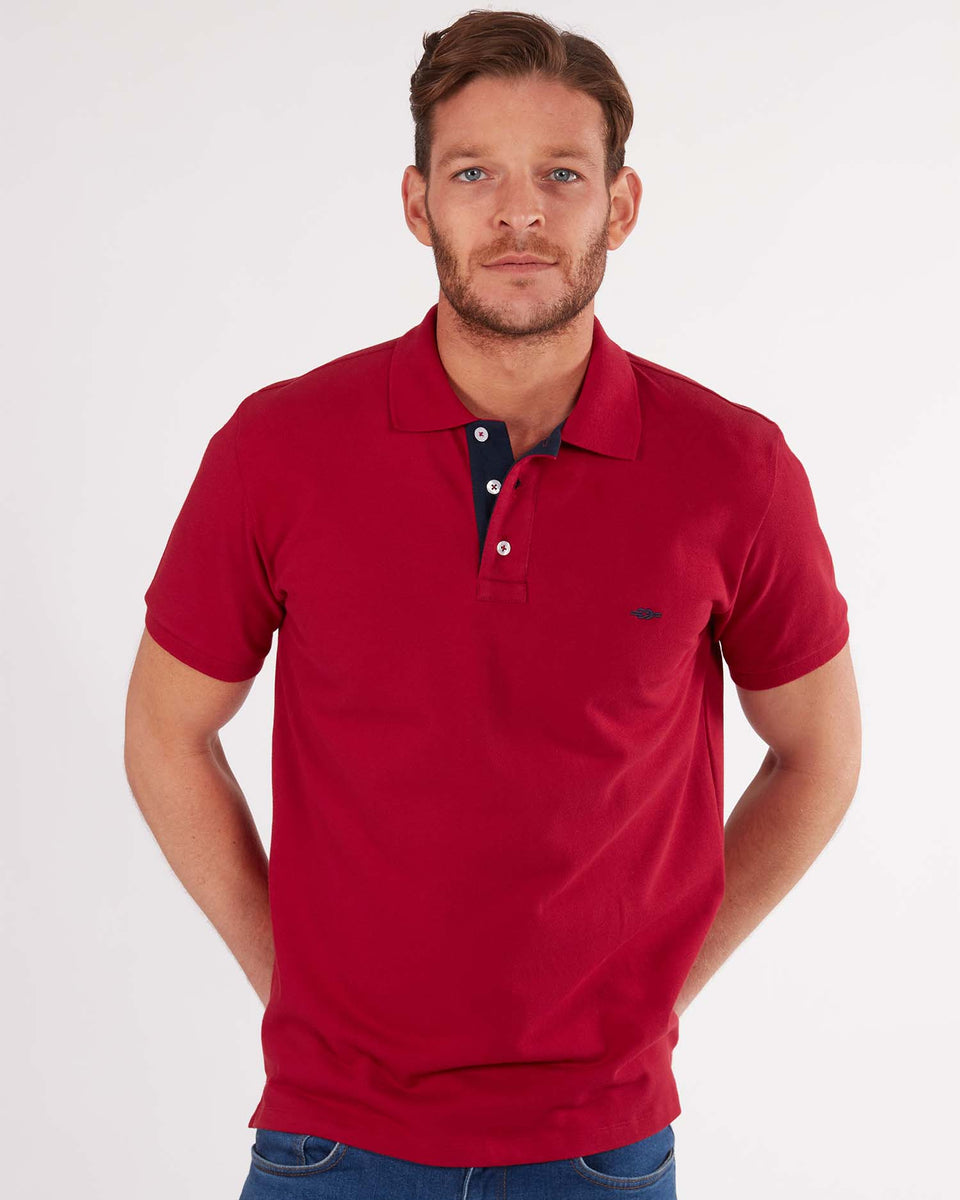 Dark Red Organic Cotton Polo – ReefKnots