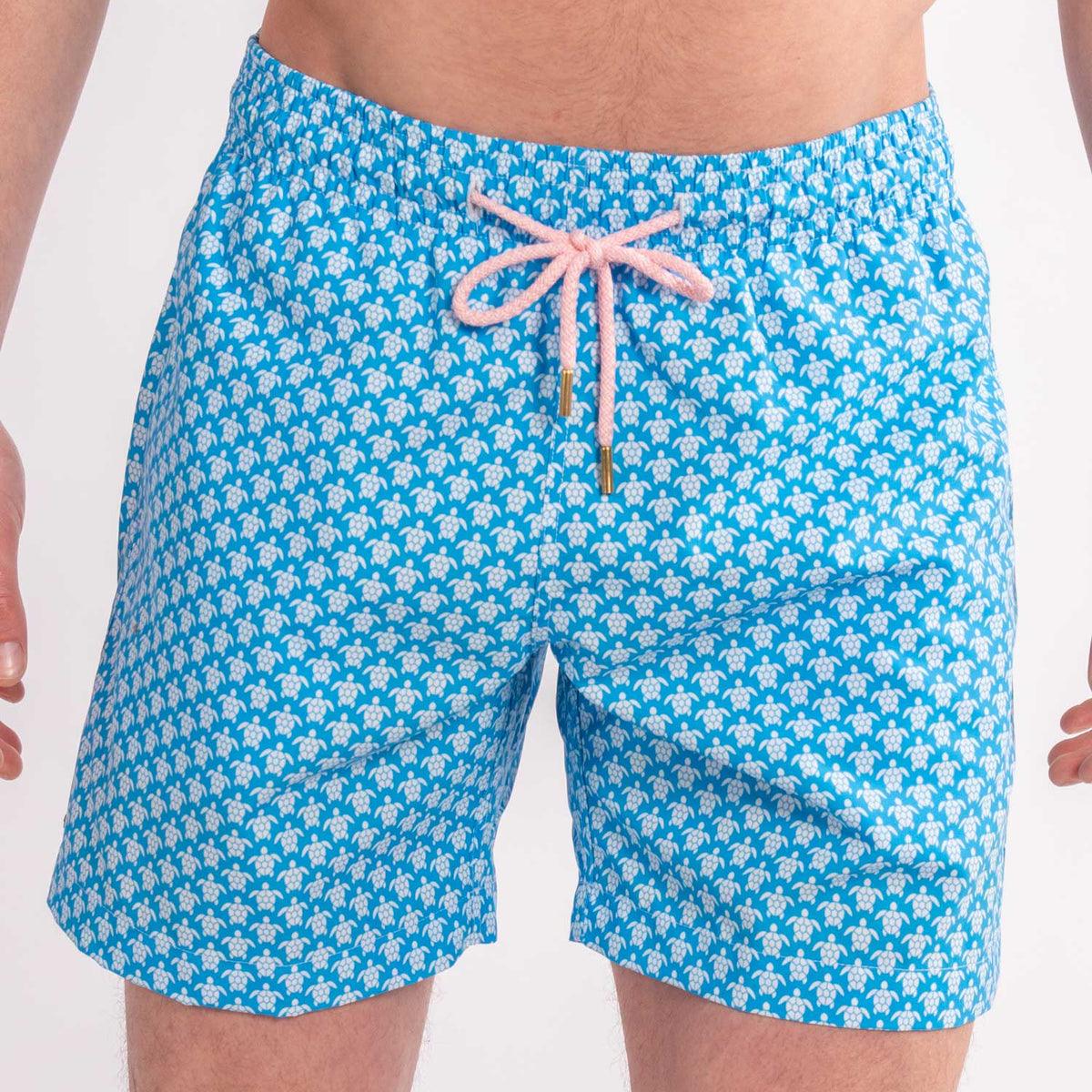 Light Blue Geo Turtle Classic Swim Shorts – ReefKnots