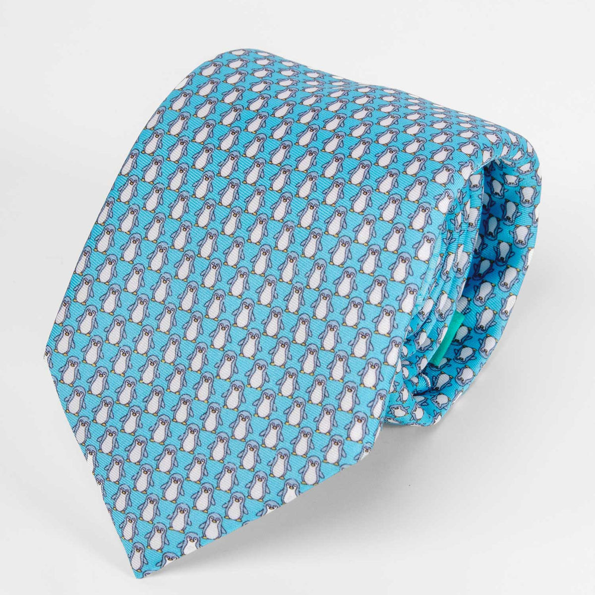 Light Blue Penguin Recycled Plastic Tie | Eco-Friendly Sustainable ...
