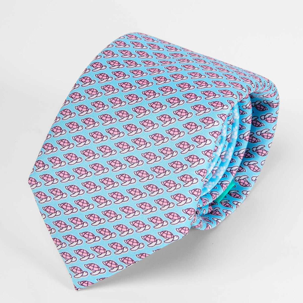 Light Blue Turtle Recycled Plastic Tie | Eco-Friendly Sustainable Tie ...