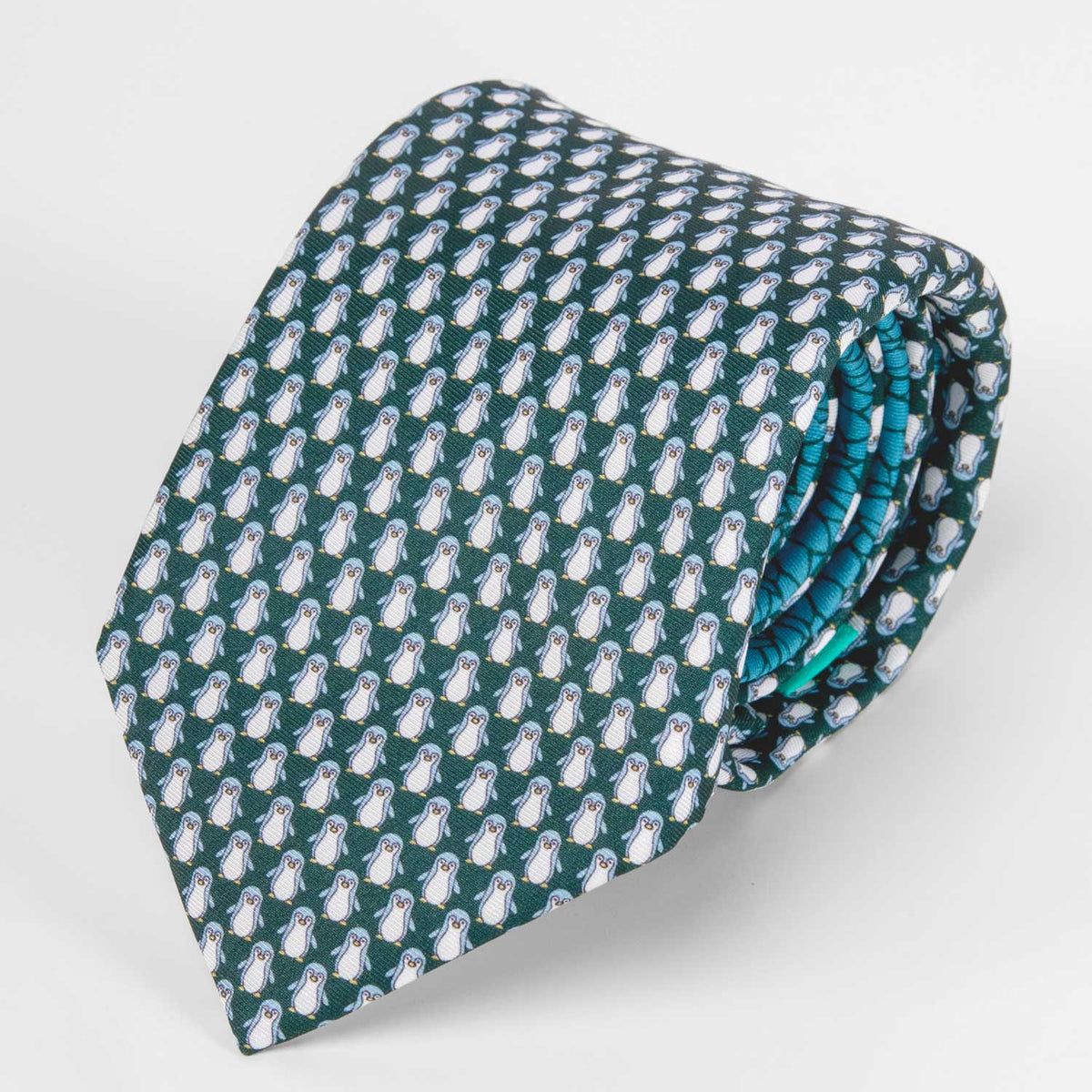 Navy Penguin Recycled Plastic Tie | Eco-Friendly Sustainable Necktie ...