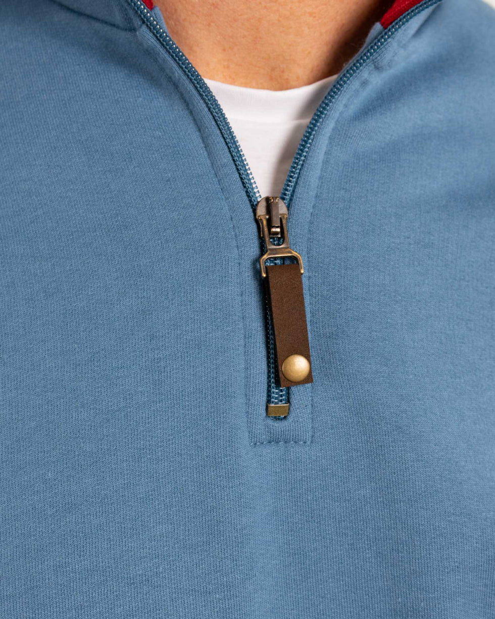 Petrol Blue Half Zip Sweatshirt – ReefKnots