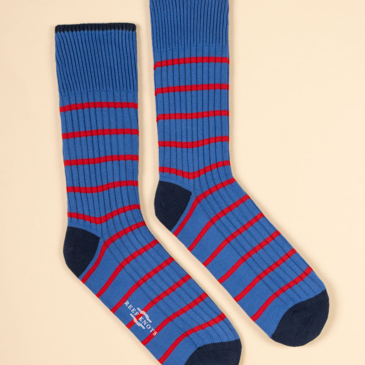 Royal Blue Stripe Organic Cotton Socks - Chunky – ReefKnots