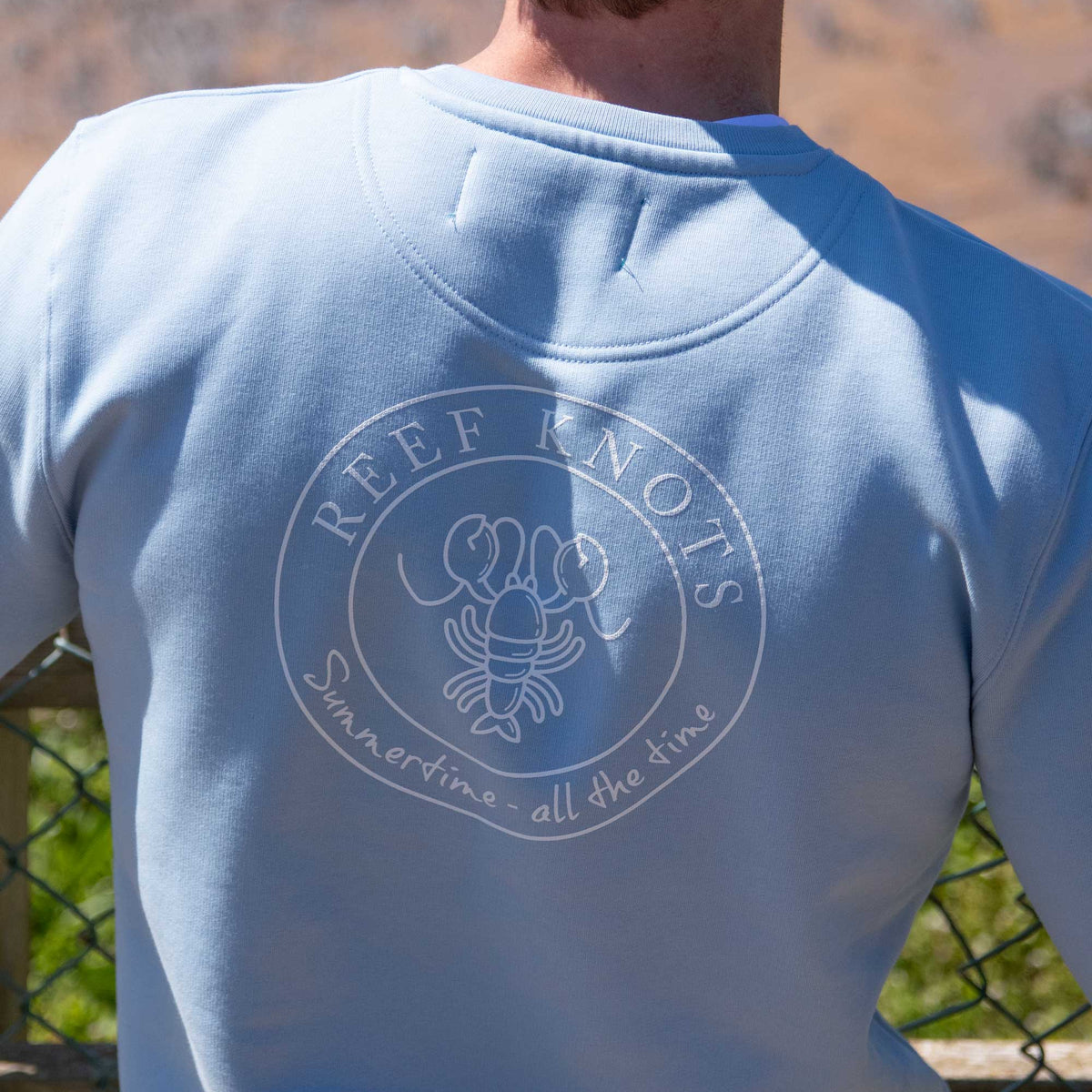Light Blue Lobster Organic Sweatshirt – ReefKnots